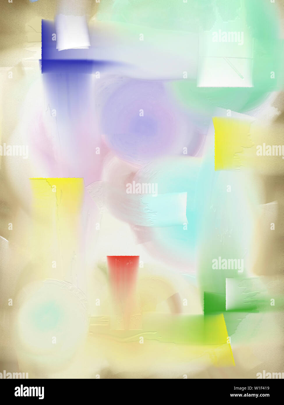 Abstract painting in pastel colors. Artwork for creative graphic design ...