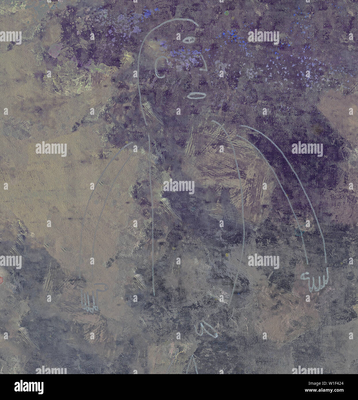 Muted Abstract Painting. Canvas texture. Artwork for creative graphic ...