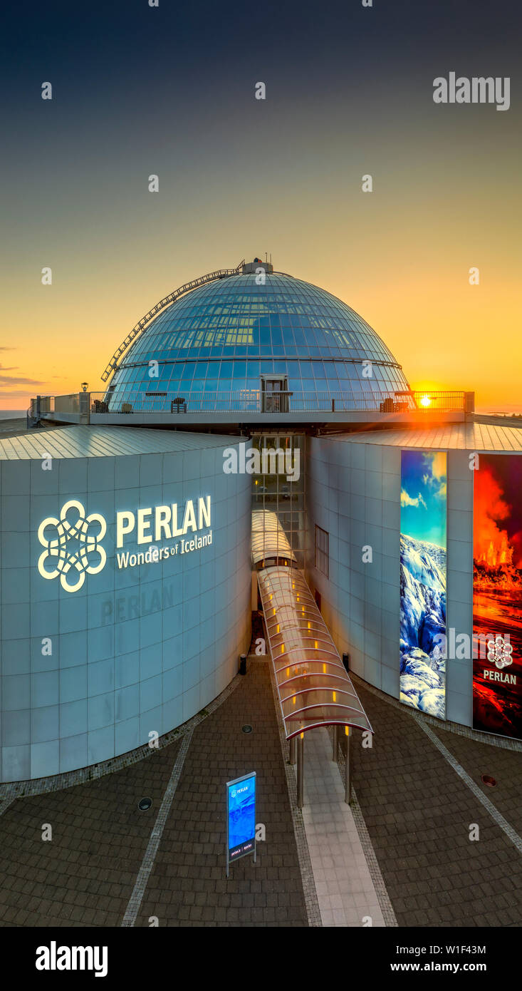 Perlan (The Pearl) Museum- Wonders of Iceland, Reykjavik, Iceland Stock ...