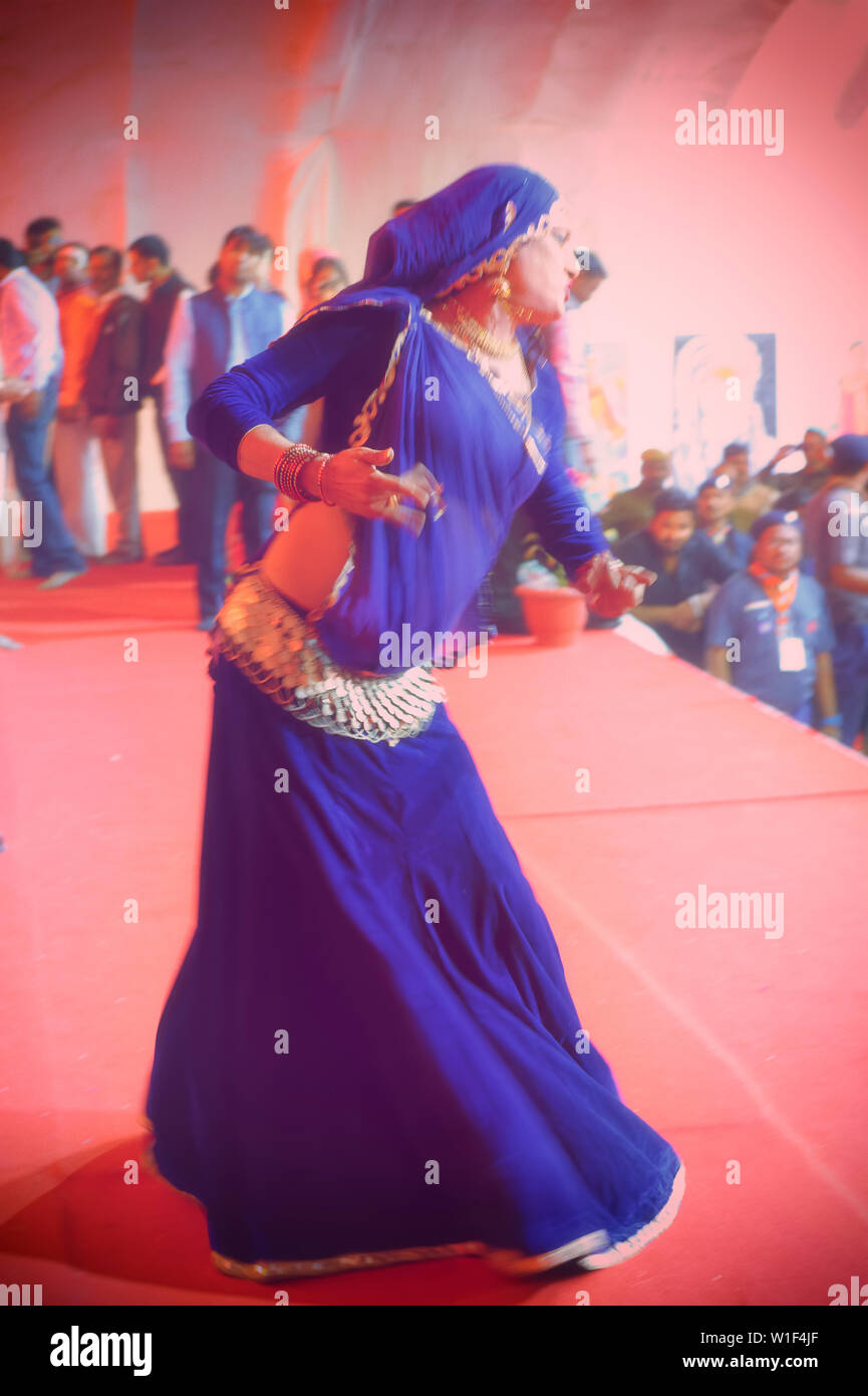 Dancing member of the Hijra community, For editorial use only ...