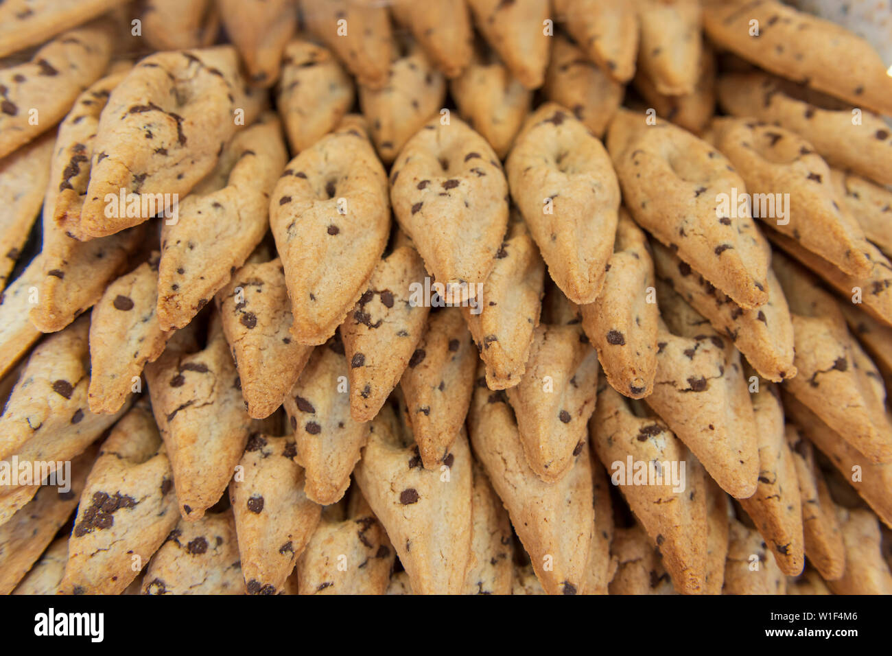 Fresh hot French bakery with raisins. Morning meal in France Stock ...