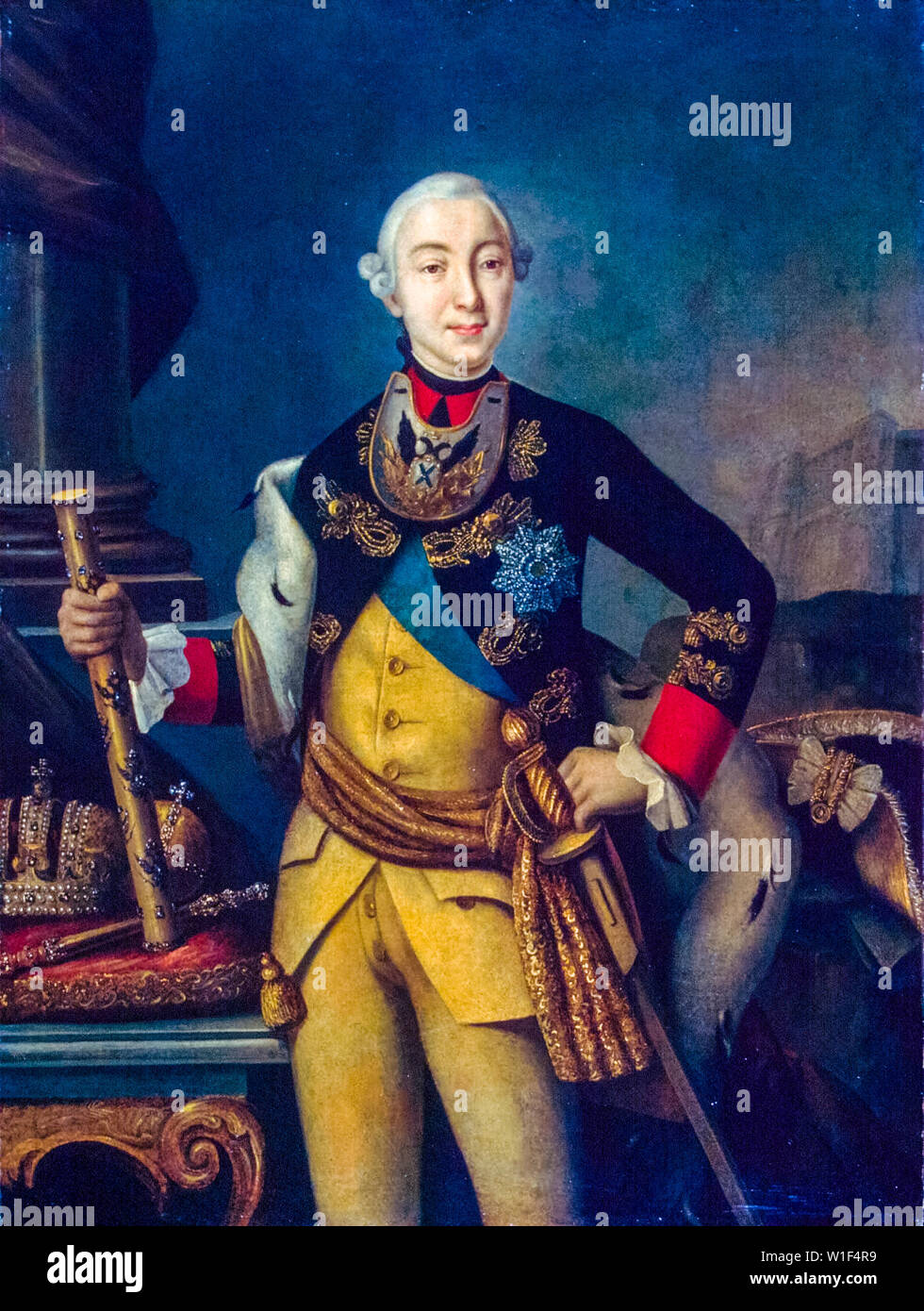Peter III, Emperor of Russia, 1728-1762, portrait painting, circa 1762 ...
