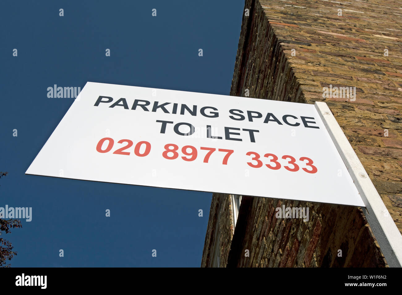 parking space to let sign with telephone number in hampton wick ...