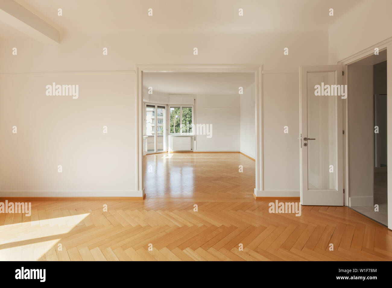 Interior of a modern empty apartment Stock Photo - Alamy