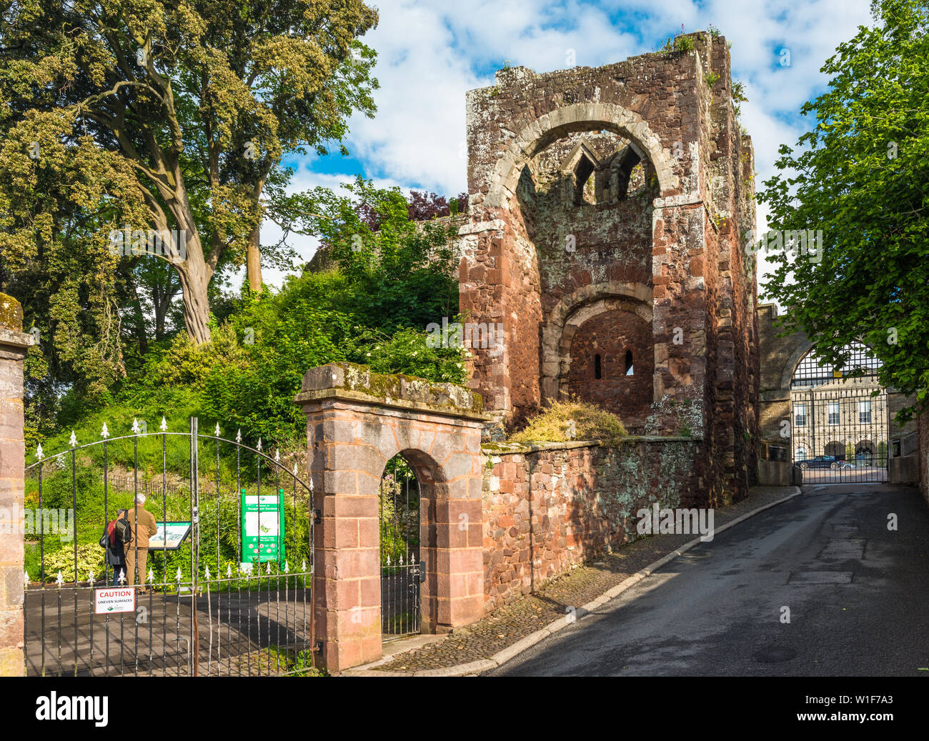 Entrance to Rougemount Castle, Exeter, Devon, England, UK Stock Photo ...