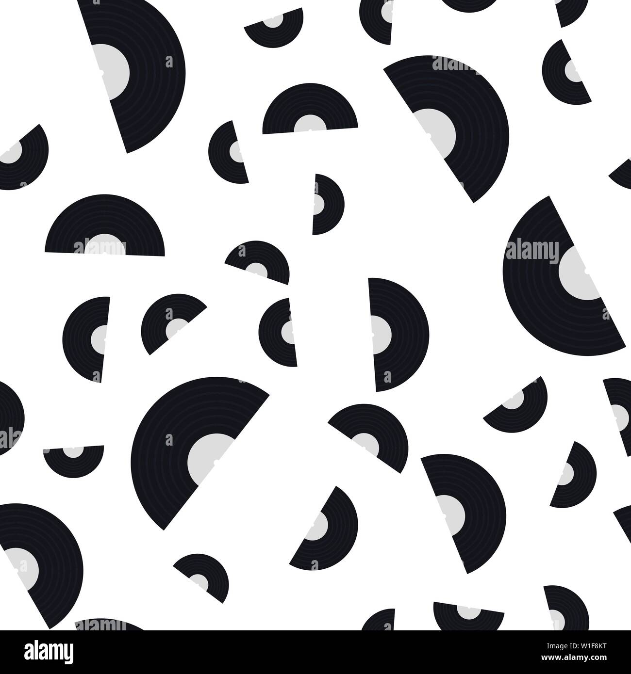 Seamless pattern of vinyl records. Vector illustration on white ...