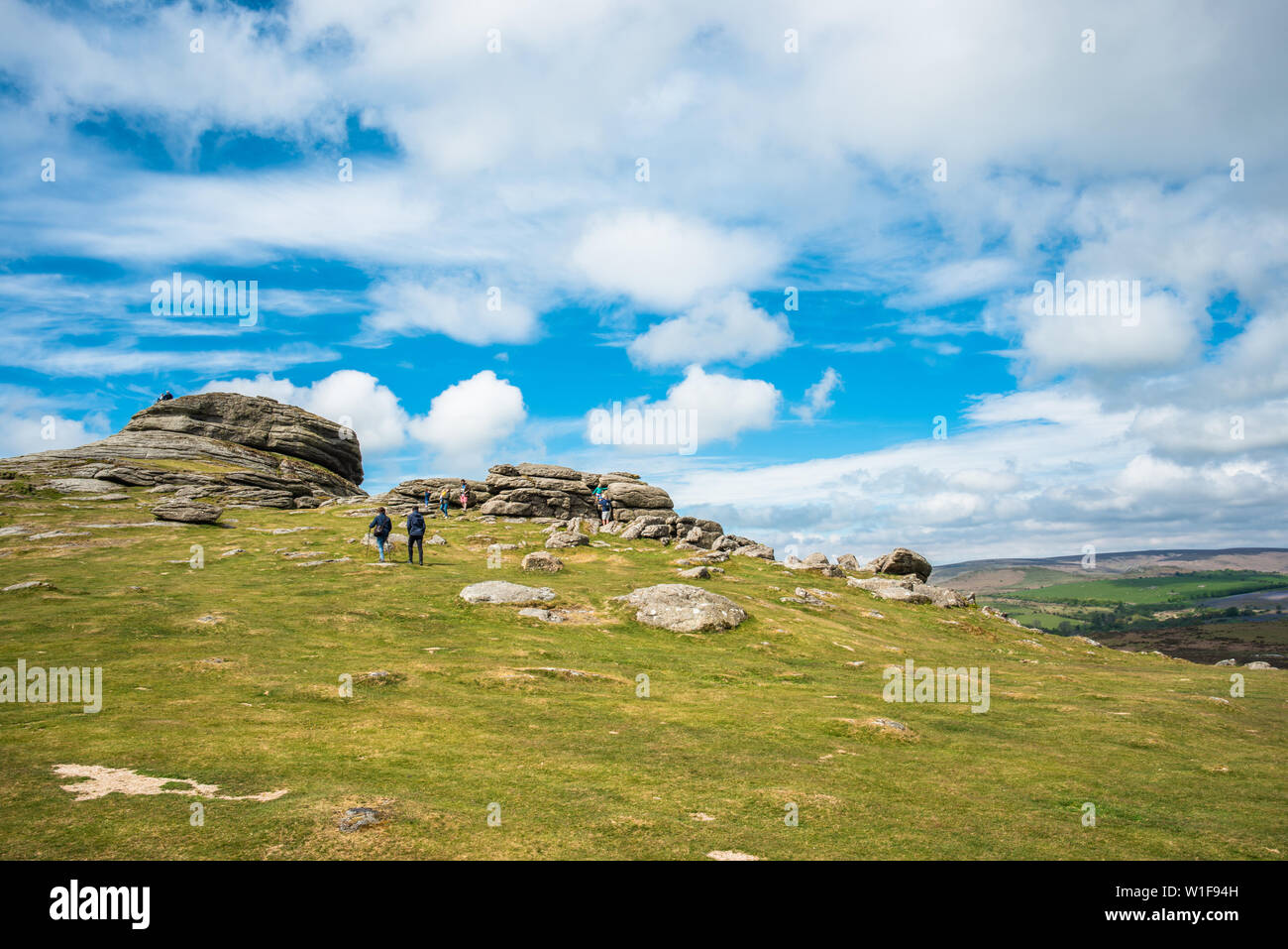 Walkers haytor rocks dartmoor hi-res stock photography and images - Alamy