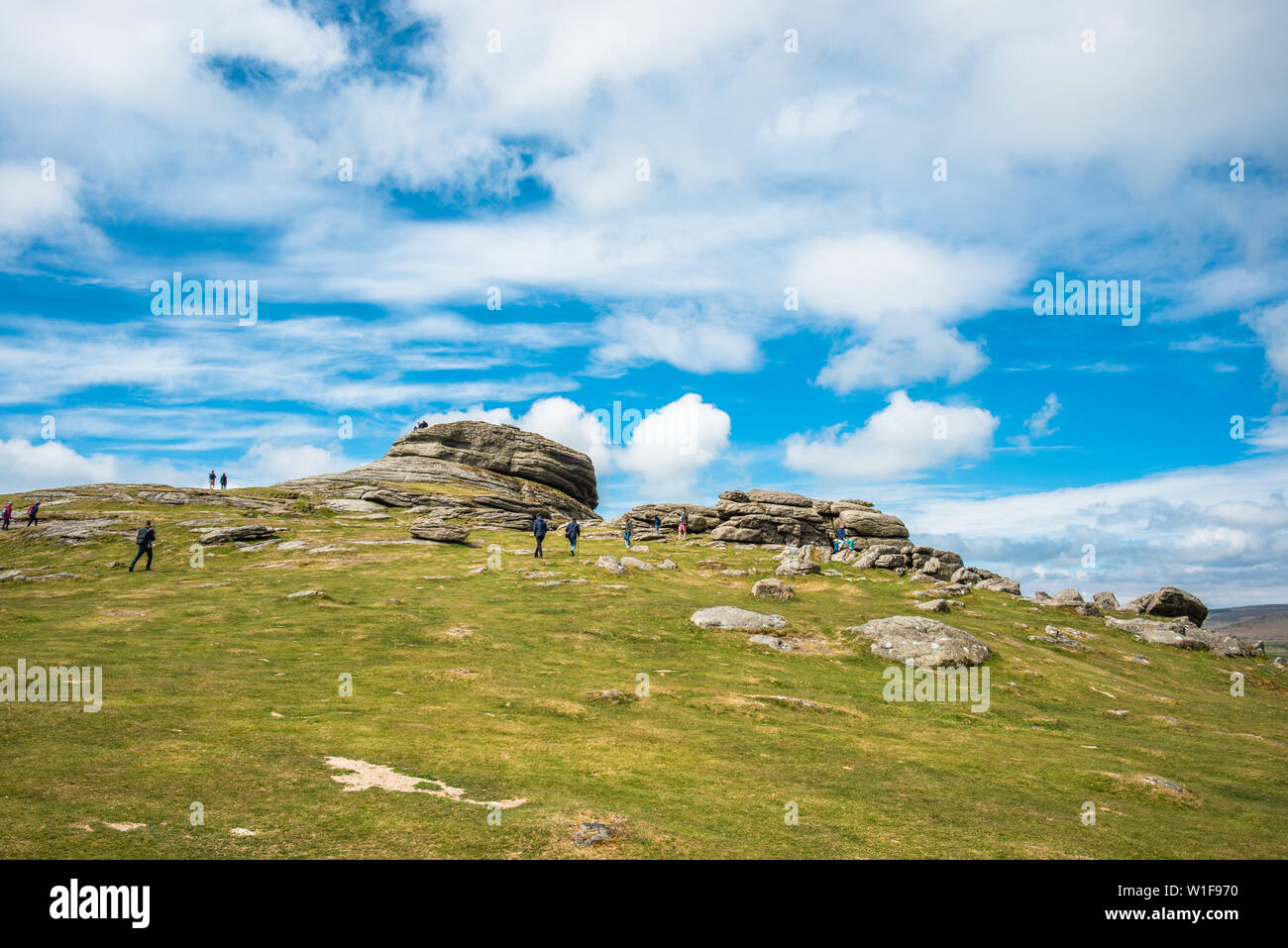 Haytor rock in Dartmoor National park, Devon, England, UK Stock Photo ...