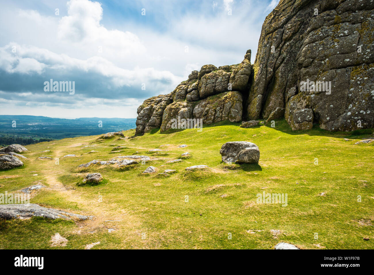 Haytor Rock, in Dartmoor National park, Devon, England, UK Stock Photo ...