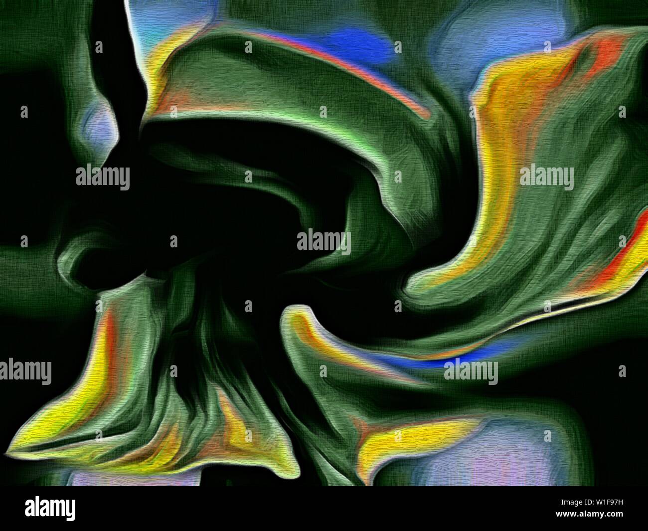 abstract fractal psychedelic shape texture with color pencil ...