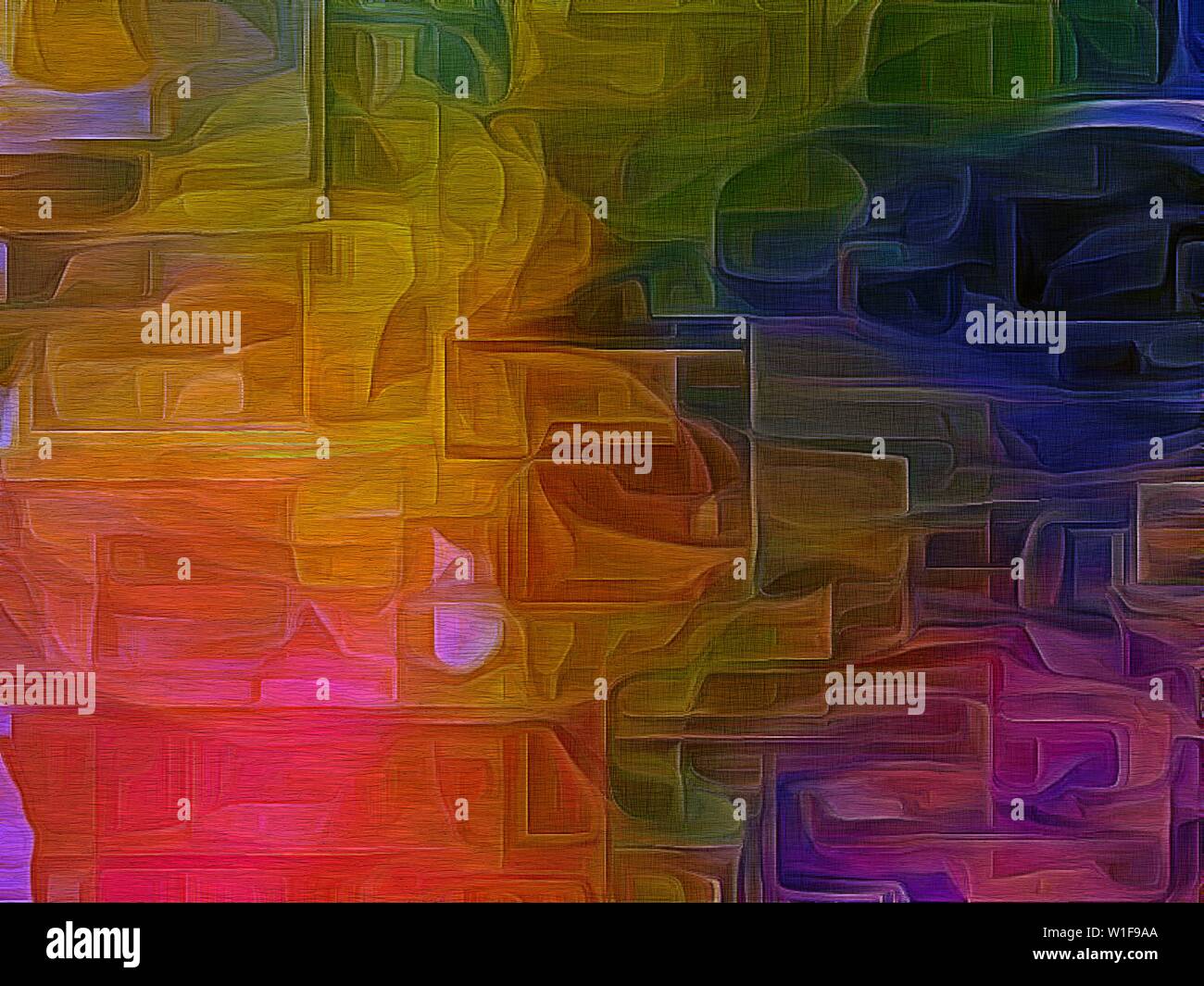 abstract fractal psychedelic shape texture with color pencil ...