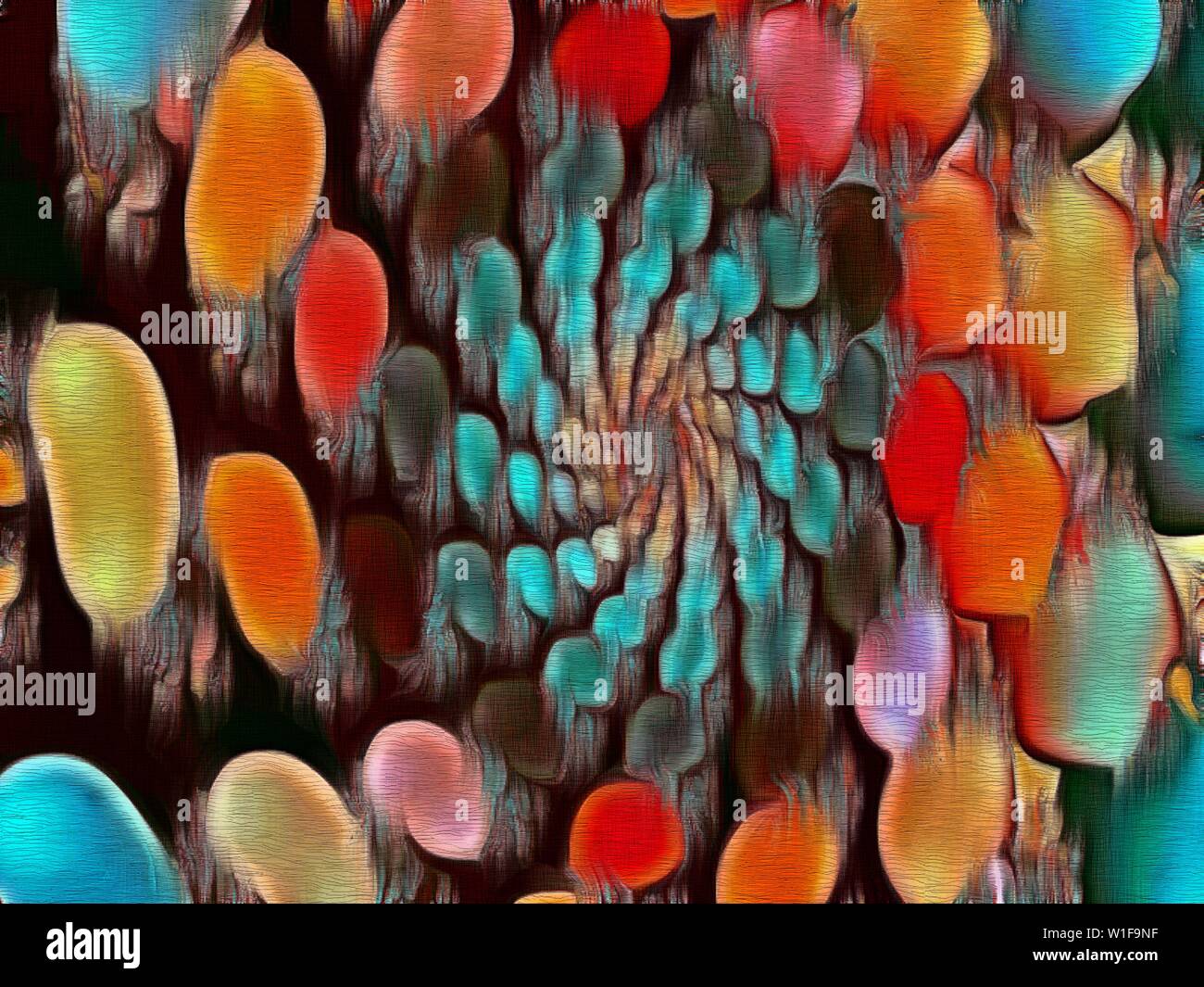 abstract fractal psychedelic shape texture with color pencil ...