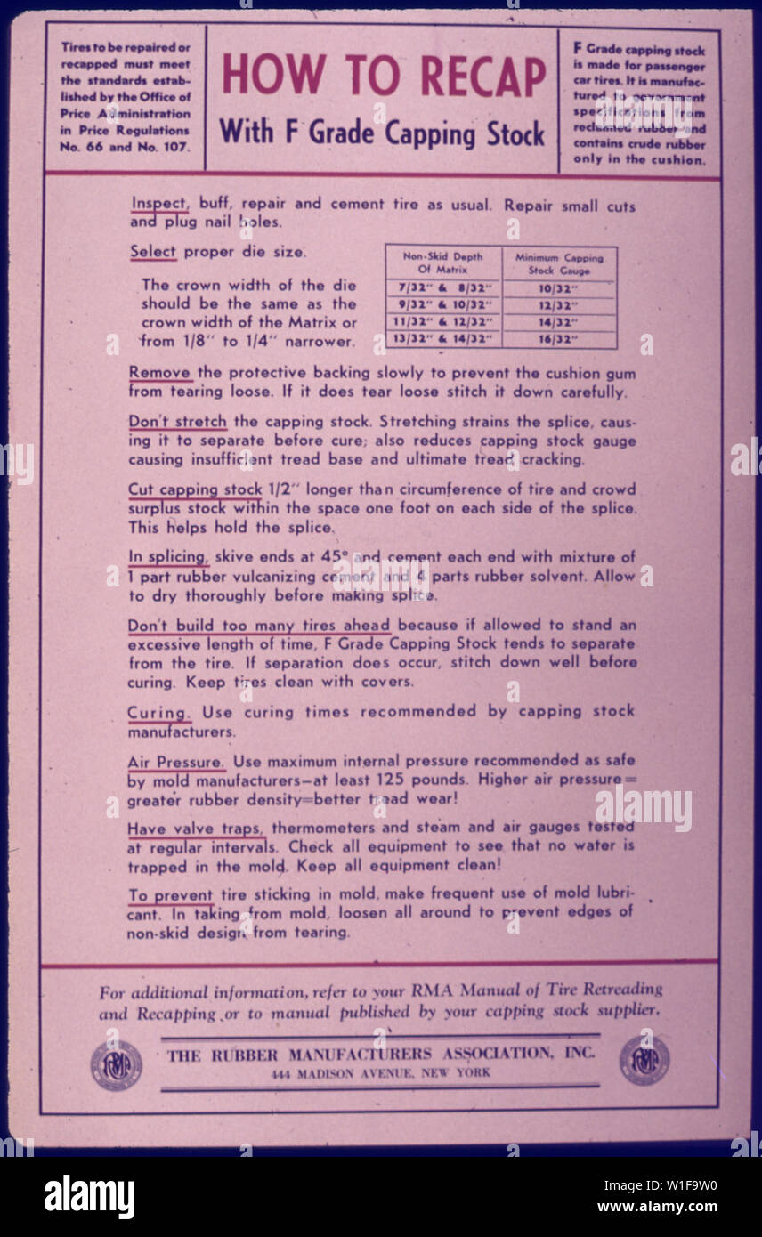 How to Recap With F Grade Capping Stock Stock Photo - Alamy