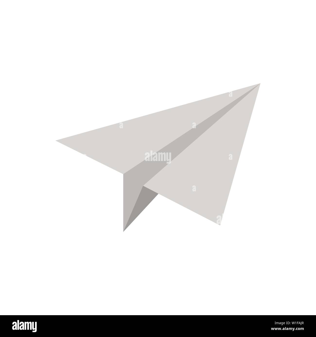 paper plane on white background Stock Vector Image & Art - Alamy