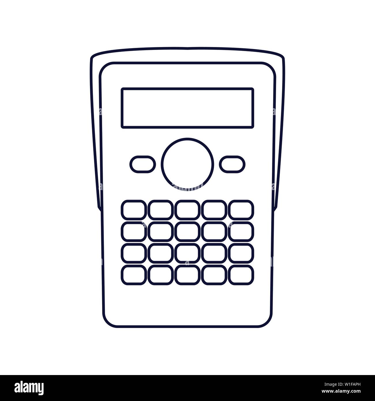 calculator financial on white background vector illustration Stock ...