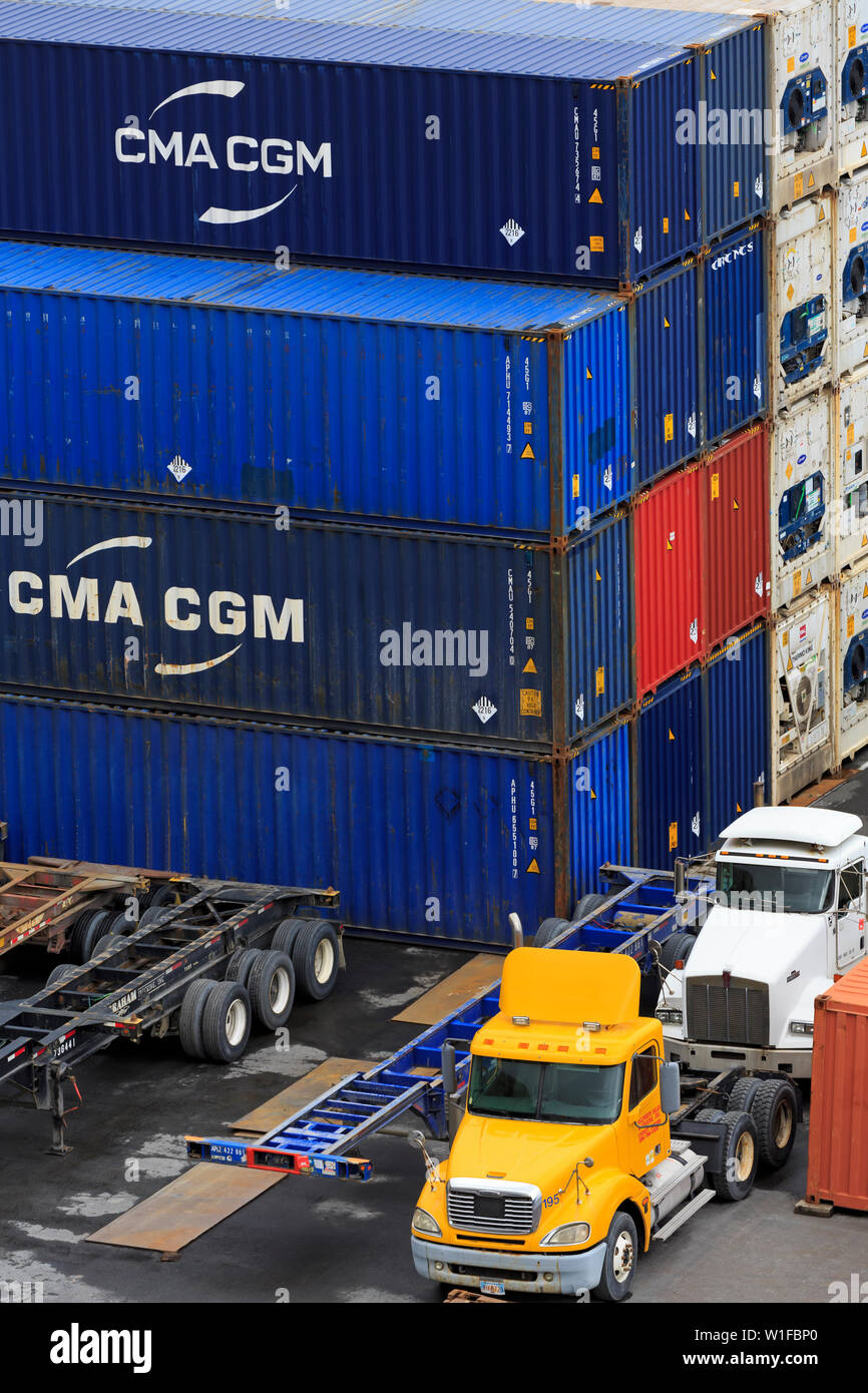 Container Port, Kodiak, Alaska, USA Stock Photo - Alamy