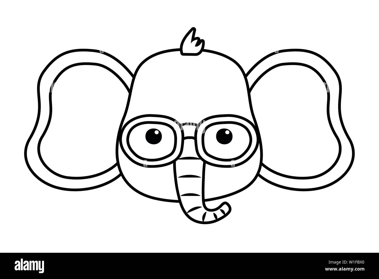 Elephant cartoon design, Animal cute zoo life nature and fauna theme ...