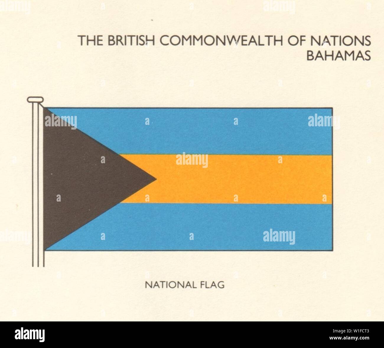 BAHAMAS FLAGS. National Flag 1979 old vintage print picture Stock Photo ...