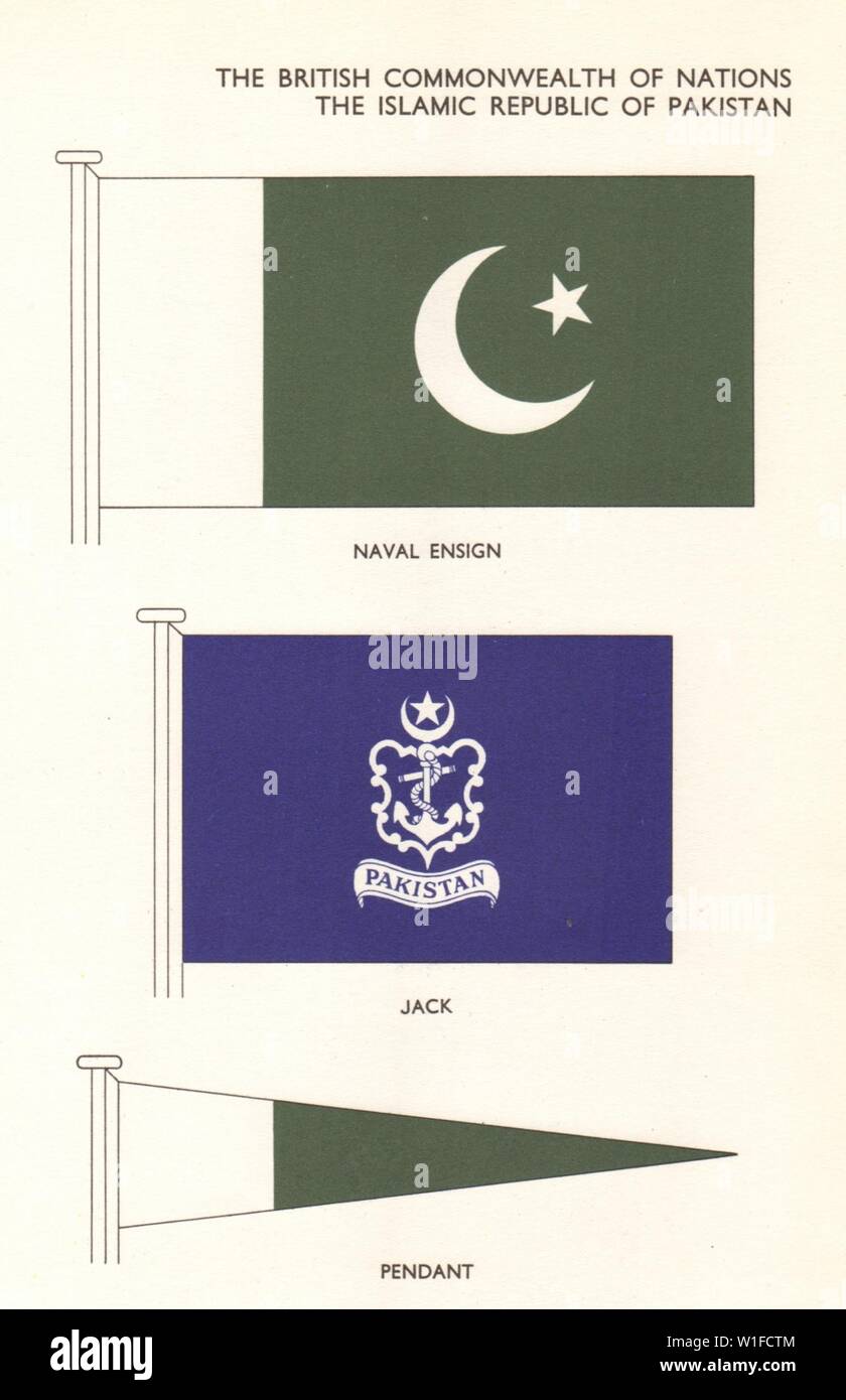 PAKISTAN FLAGS. Islamic Republic of Pakistan. Naval Ensign, Jack ...