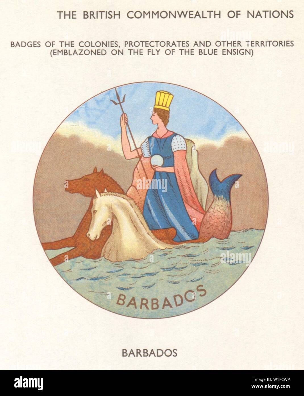 BARBADOS FLAGS. Badges of the Colonies, Protectorates & other ...