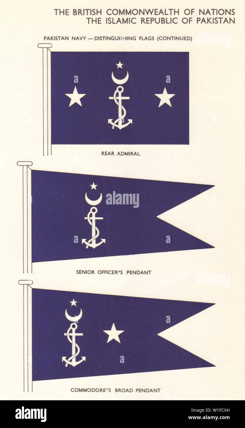 ISLAMIC REPUBLIC OF PAKISTAN FLAGS. Navy Distinguishing Flag Pendant ...