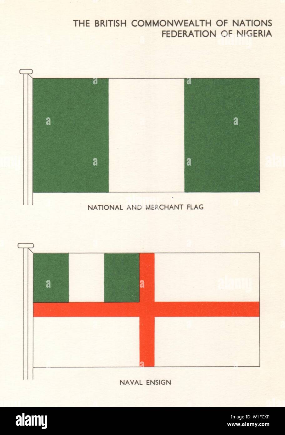FEDERATION OF NIGERIA FLAGS. National and Merchant Flag, Naval Ensign ...