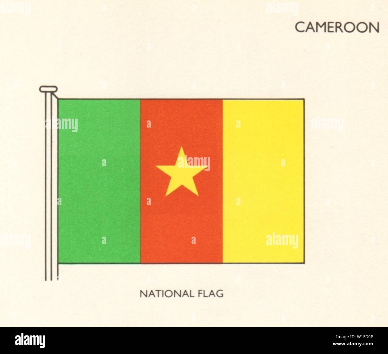 CAMEROON FLAGS. National Flag 1979 old vintage print picture Stock ...