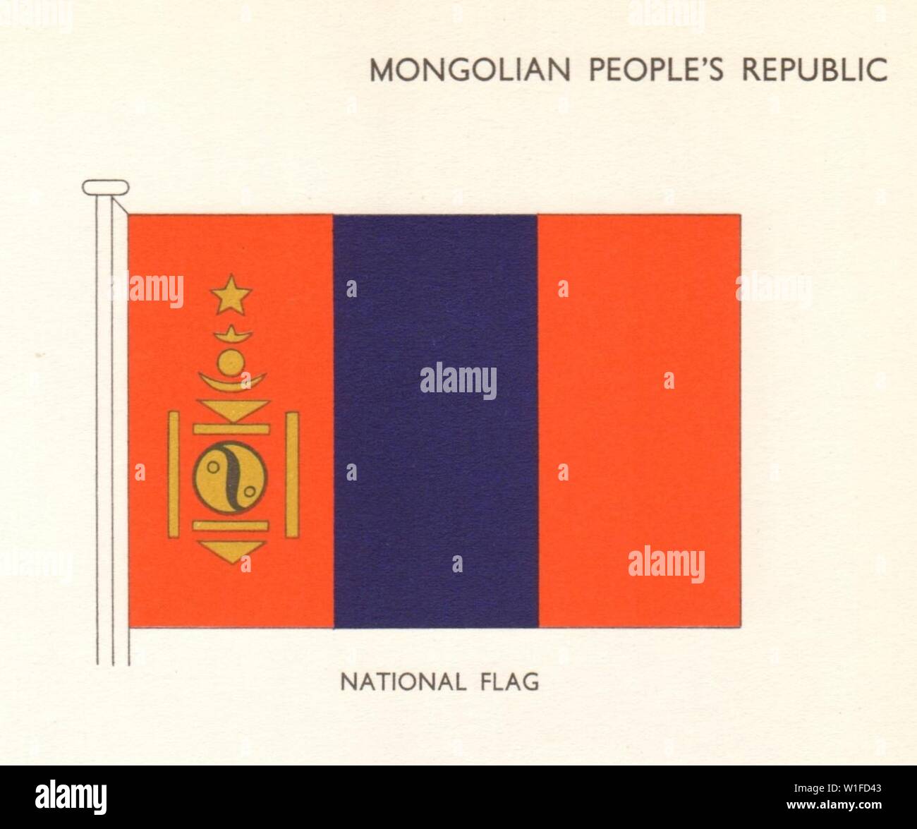 MONGOLIA FLAGS. Mongolian People's Republic. National Flag 1964 old ...