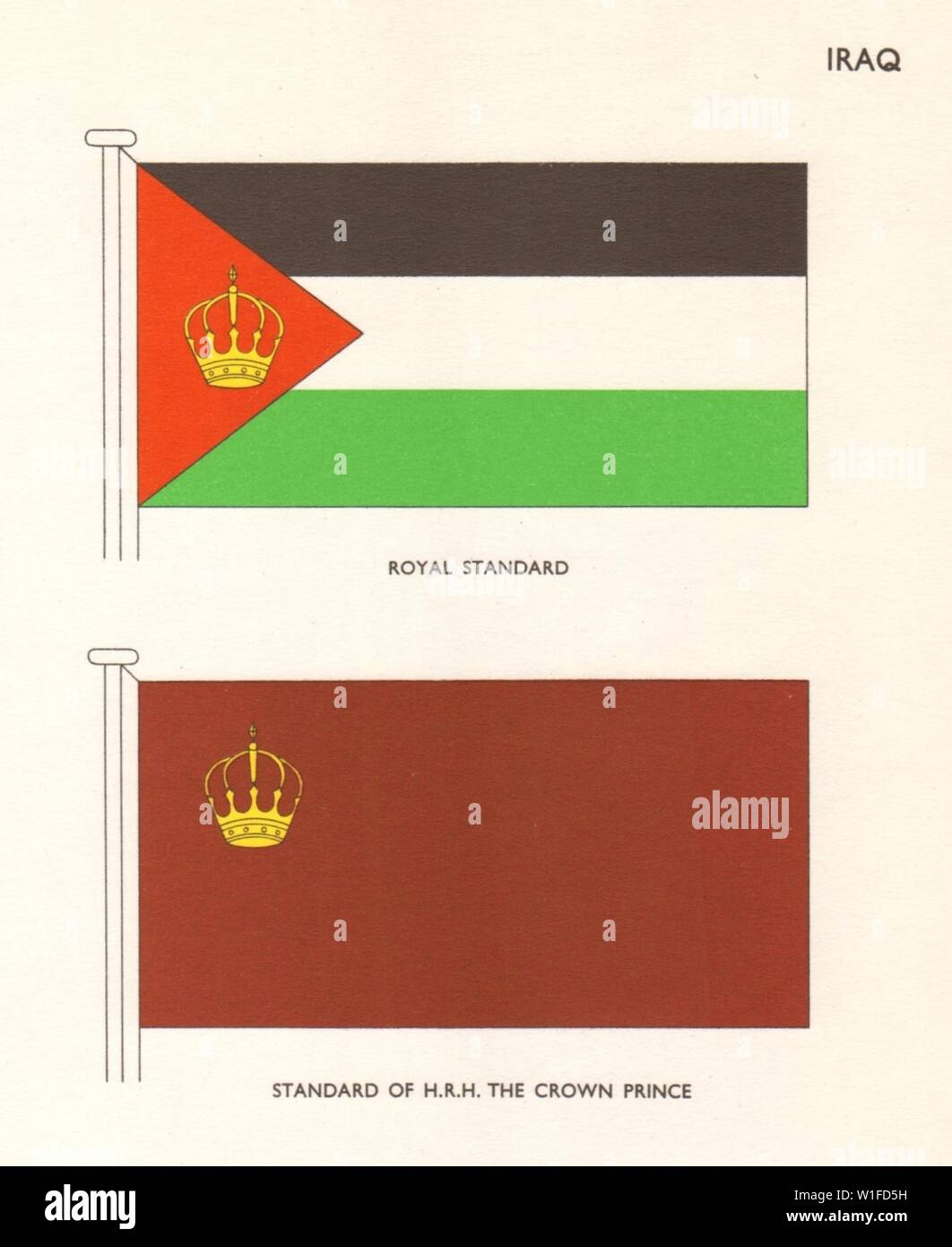 IRAQ FLAGS. Royal Standard, Standard of H.R.H. The Crown Prince 1955 ...