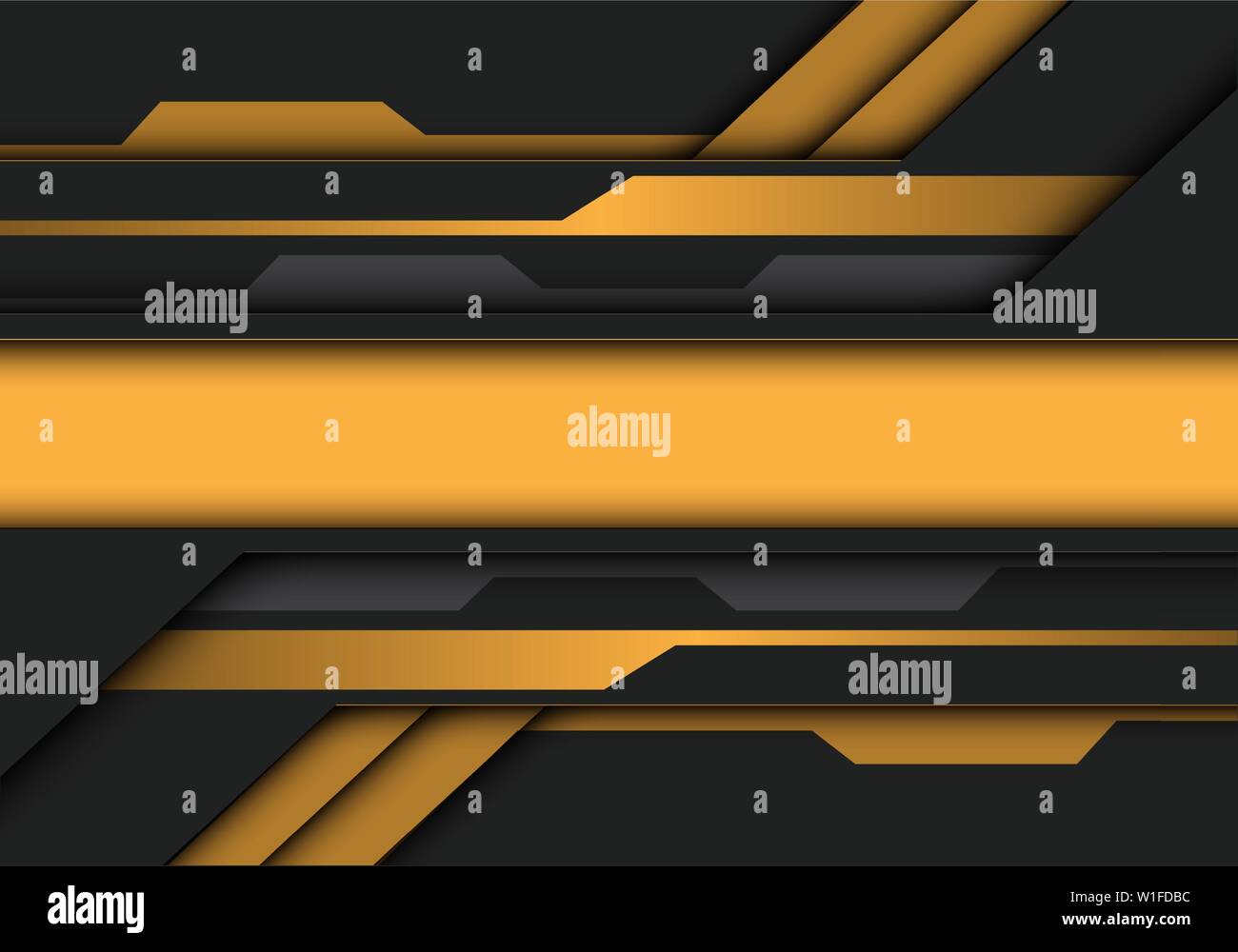 Abstract yellow grey metallic banner circuit design modern futuristic ...