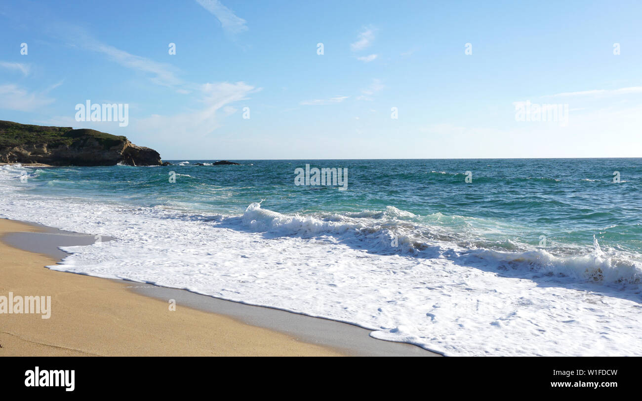 Ocean View from Half Moon Beach, California Stock Photo - Alamy