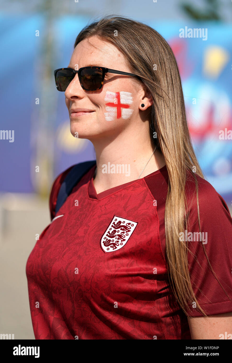 England fan before the FIFA Women's World Cup Semi Final match at the ...