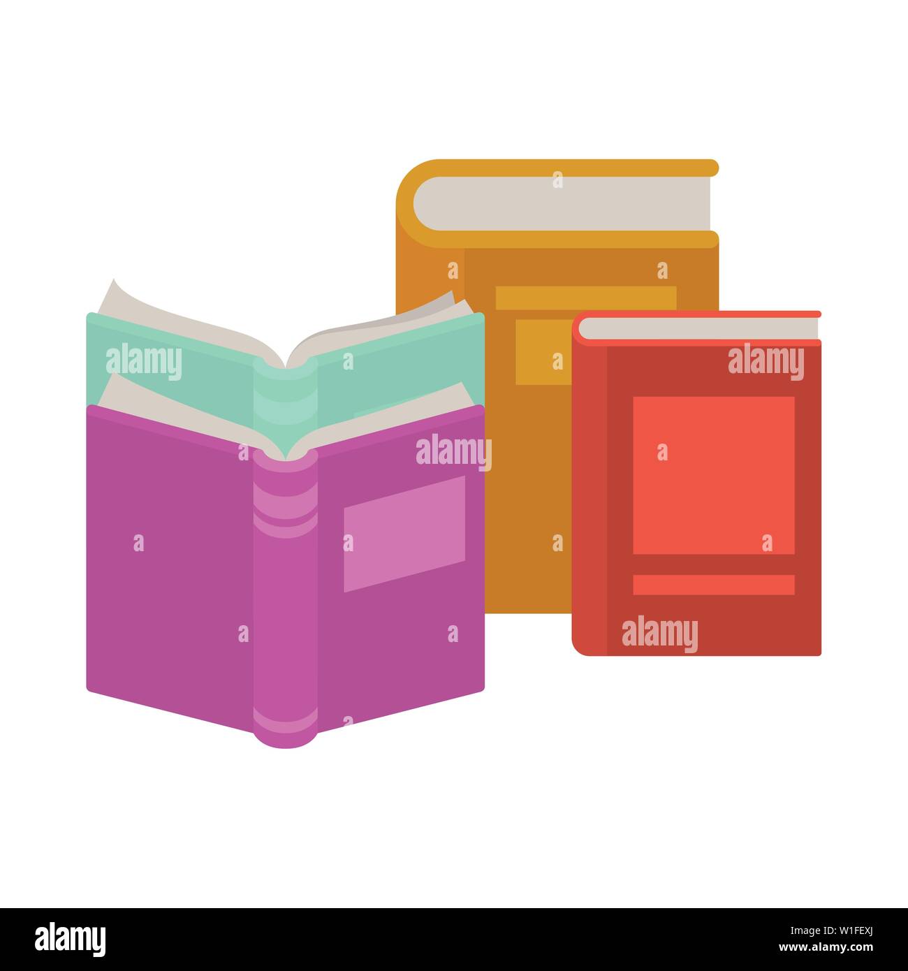 book of school with white background Stock Vector Image & Art - Alamy