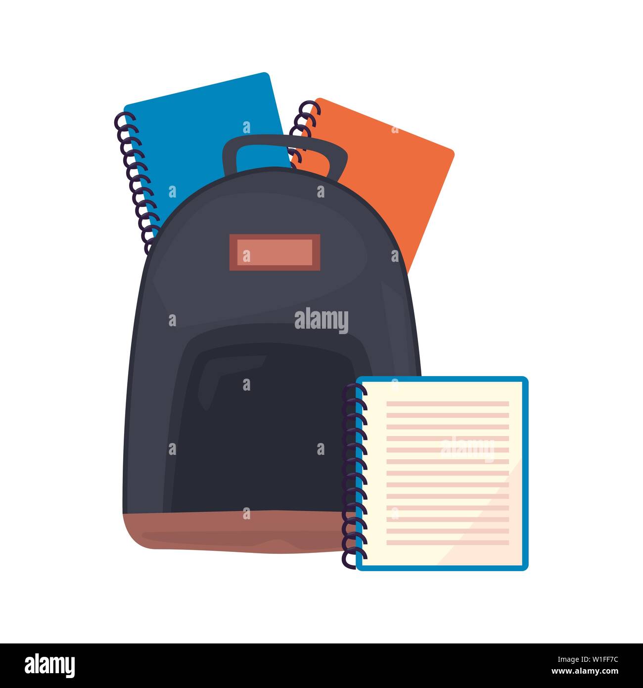 backpack with book notebook back to school vector illustration Stock ...