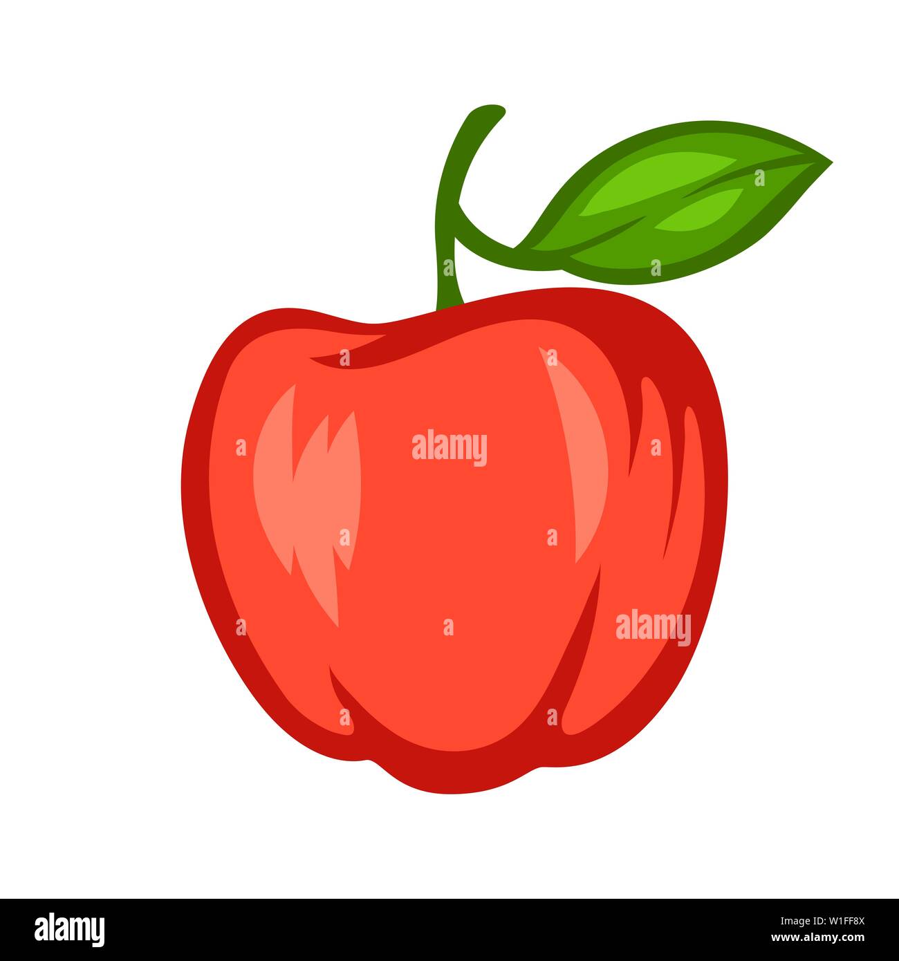 Cartoon illustration of ripe apple Stock Vector Image & Art - Alamy