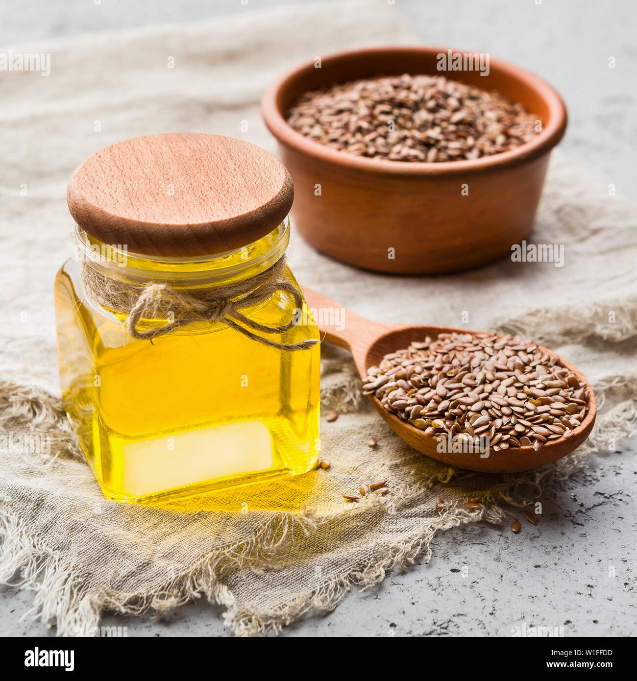 Omega 3 food linseeds hi-res stock photography and images - Alamy