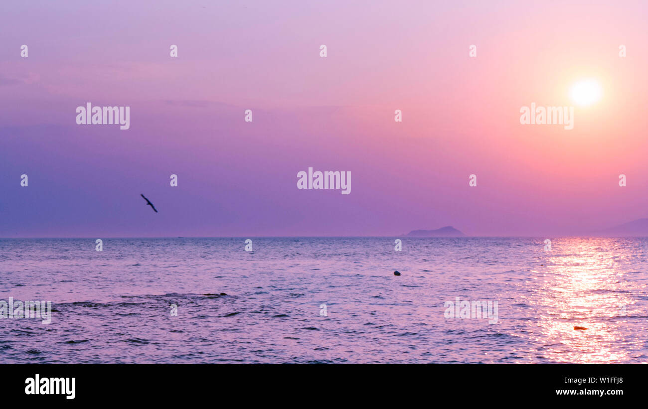 ocean dusk sea sunset water Stock Photo - Alamy