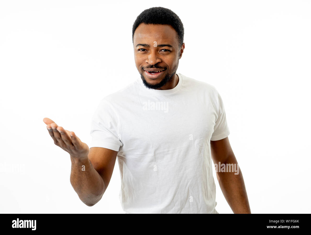 Portrait of smiling man having fun and joy smiling and laughing at the ...