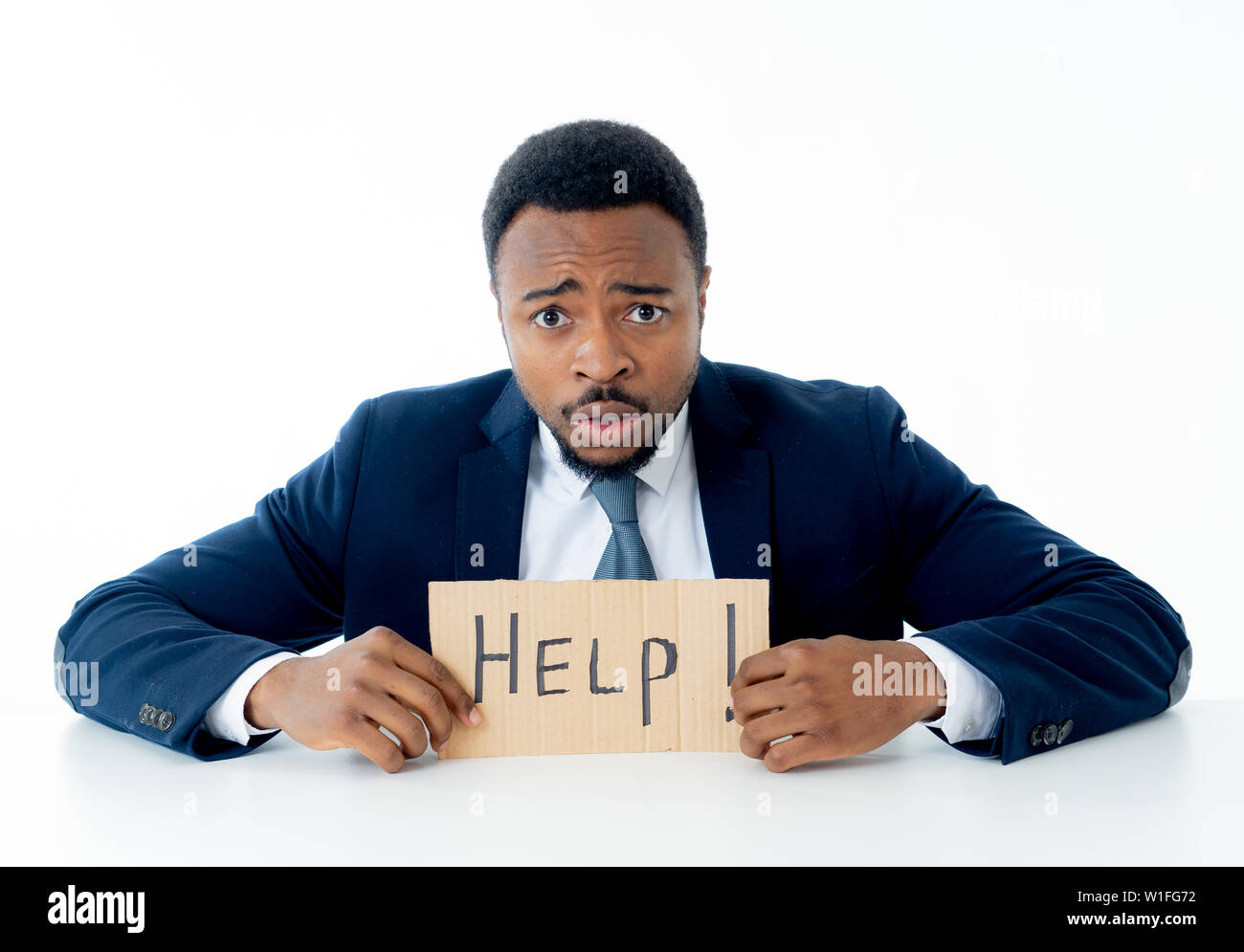 African businessman sad face hi-res stock photography and images - Alamy