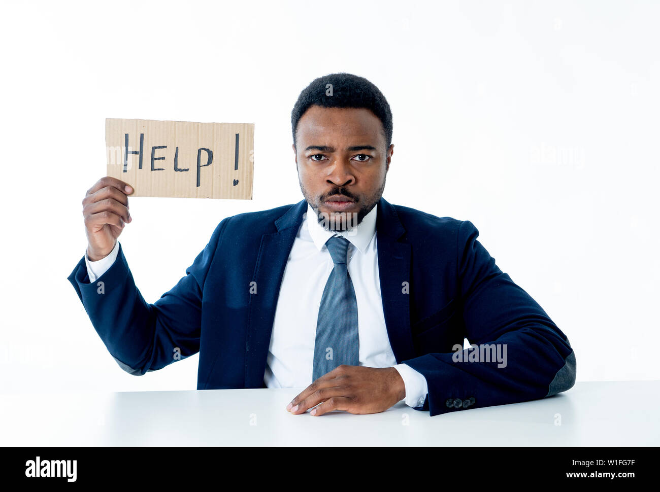 African businessman sad face hi-res stock photography and images - Alamy