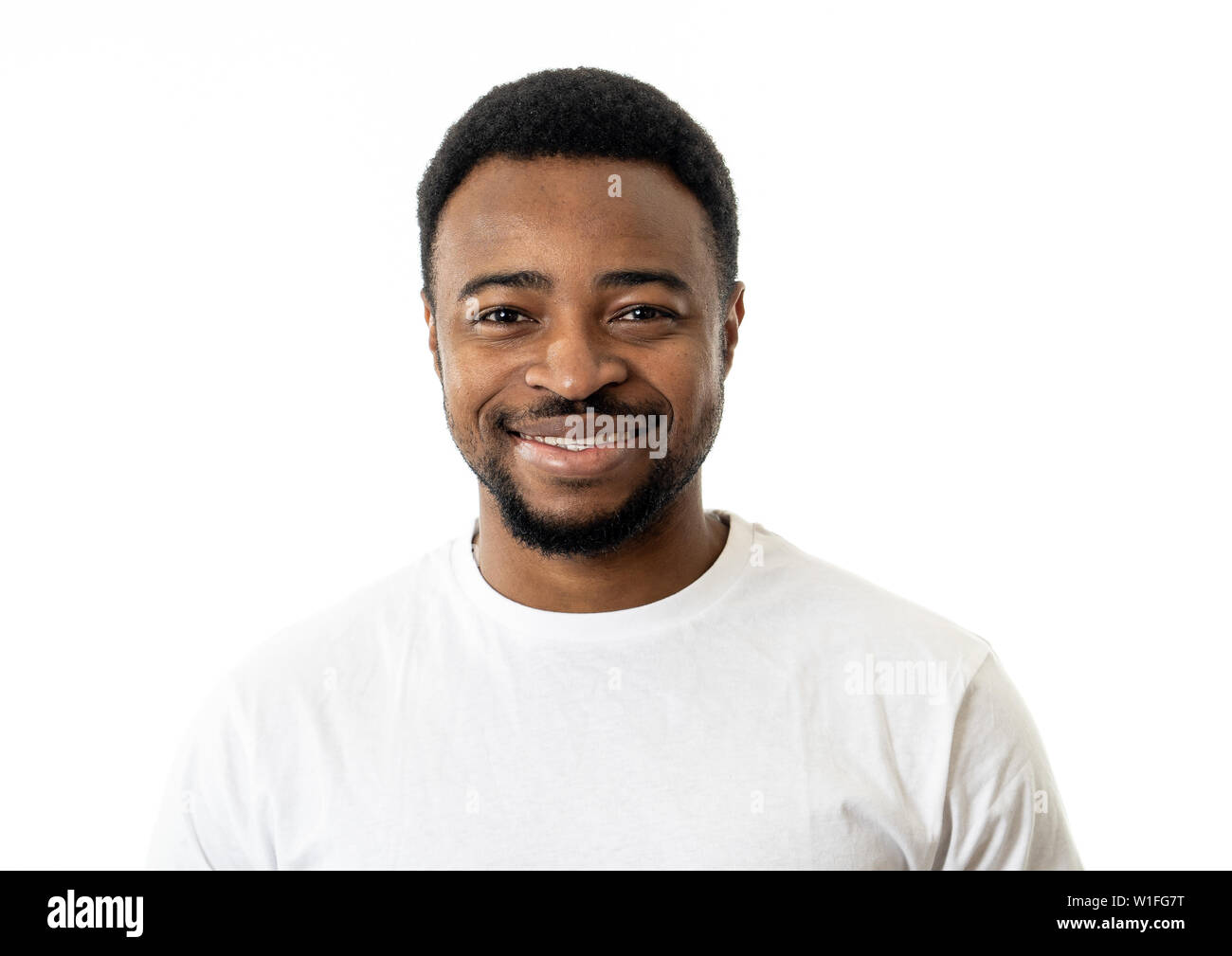 Portrait of smiling man having fun and joy smiling and laughing at the ...
