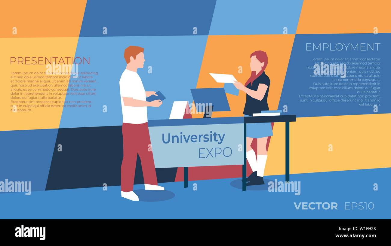 Female student tablet campus Stock Vector Images - Alamy