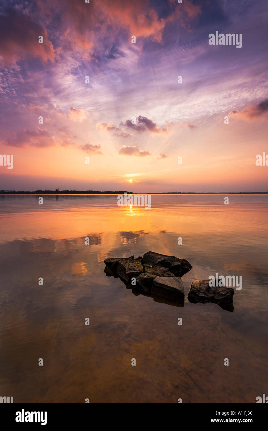 water dawn sea beach sunset Stock Photo - Alamy