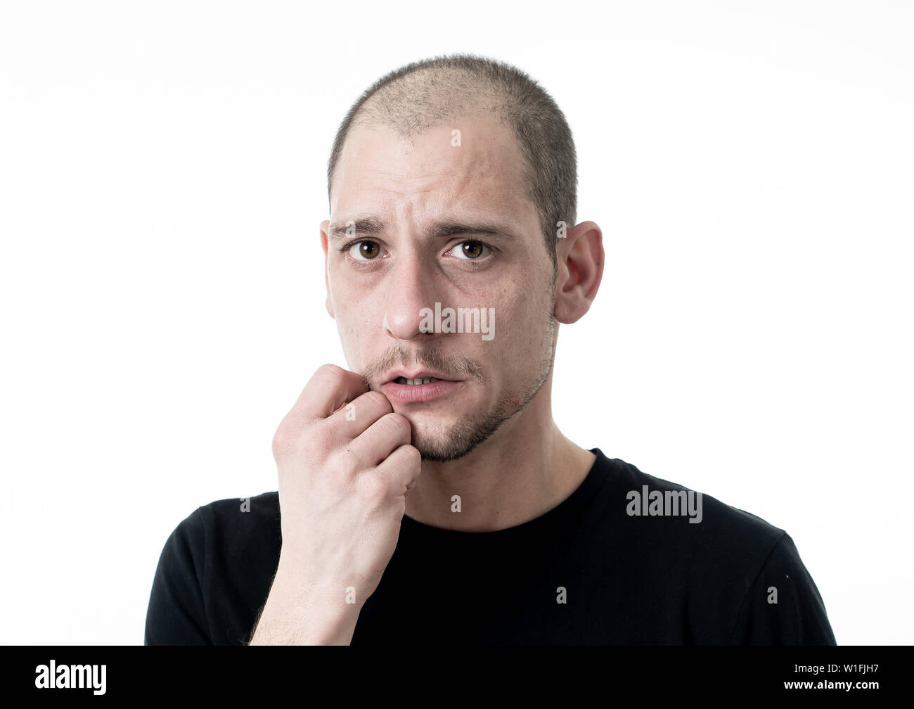 People portraits of human emotions and facial expressions. Young adult ...