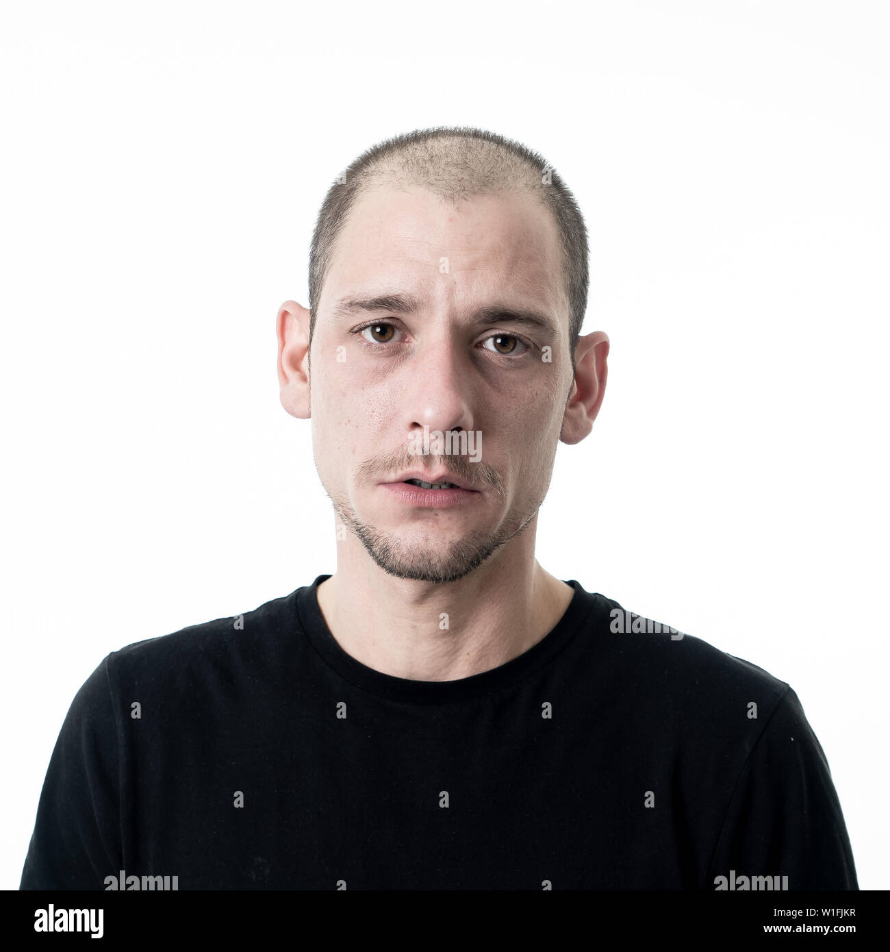 People portraits of human emotions and facial expressions. Young adult ...