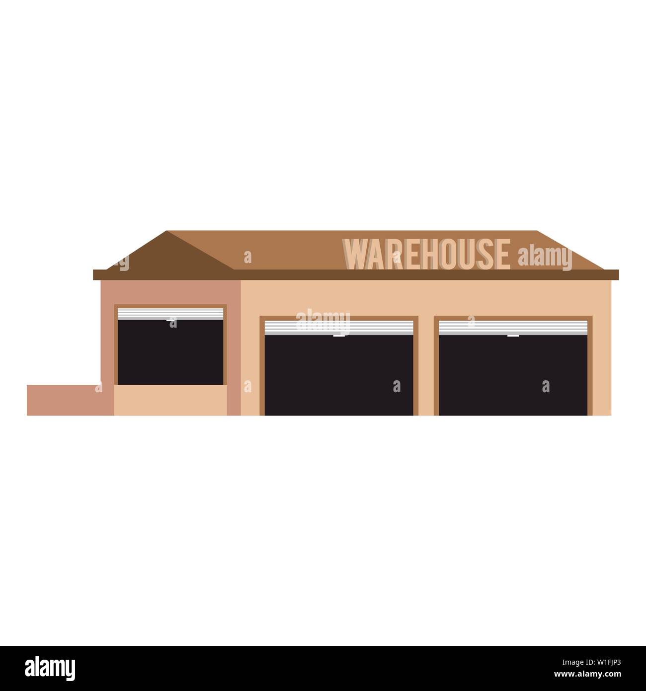 Empty modern storehouse building Stock Vector Images - Alamy