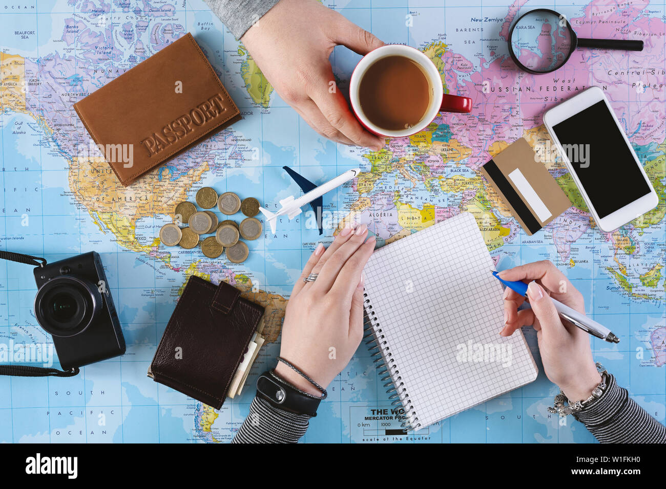Young couple planning their first trip abroad Stock Photo - Alamy