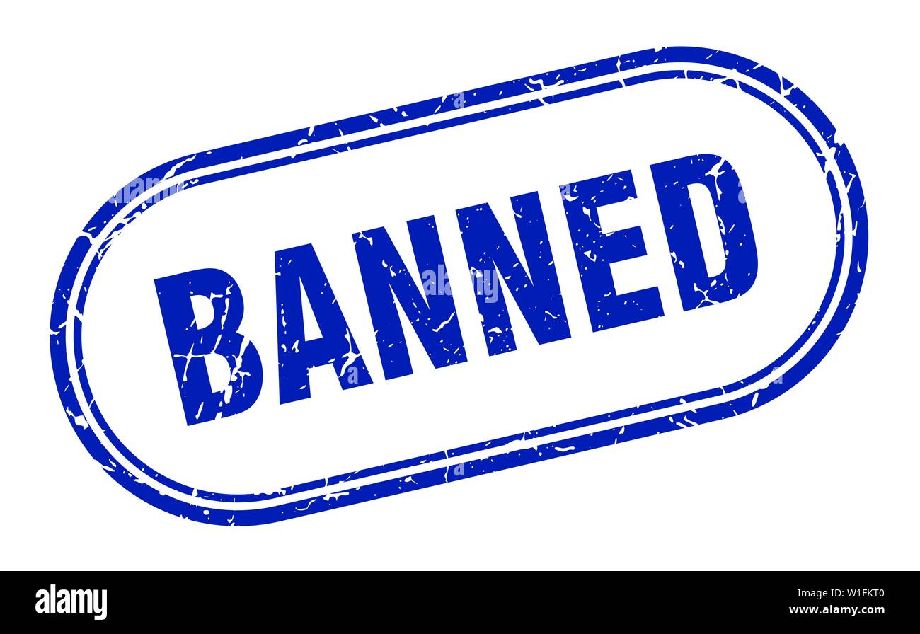 banned stamp. banned square grunge sign. banned Stock Vector Image ...