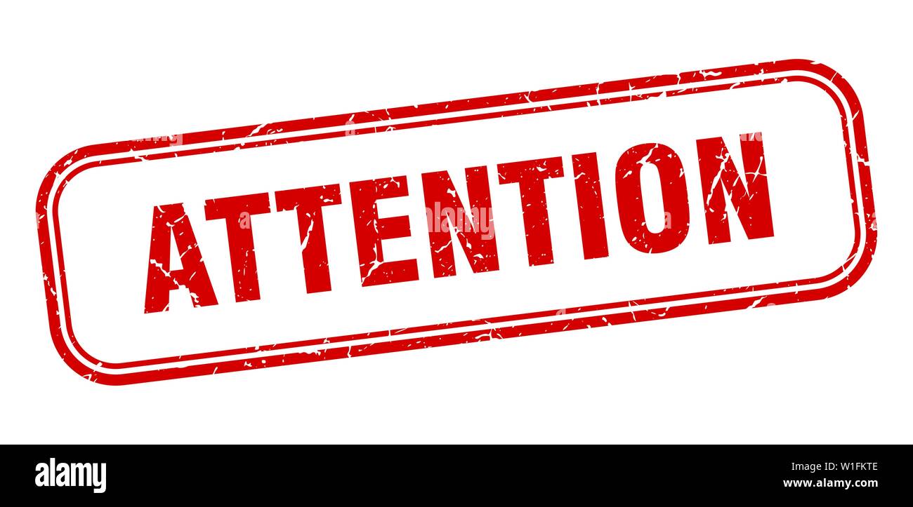 attention stamp. attention square grunge sign. attention Stock Vector Image & Art - Alamy