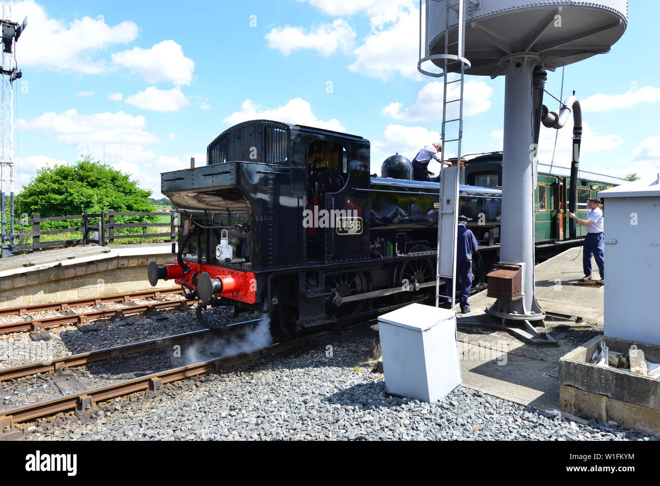 Class 16xx Tank engine waiting at a station Stock Photo - Alamy